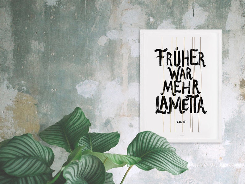 Mehr Lametta / Quote Loriot Tinsel Fine Art-print - Etsy