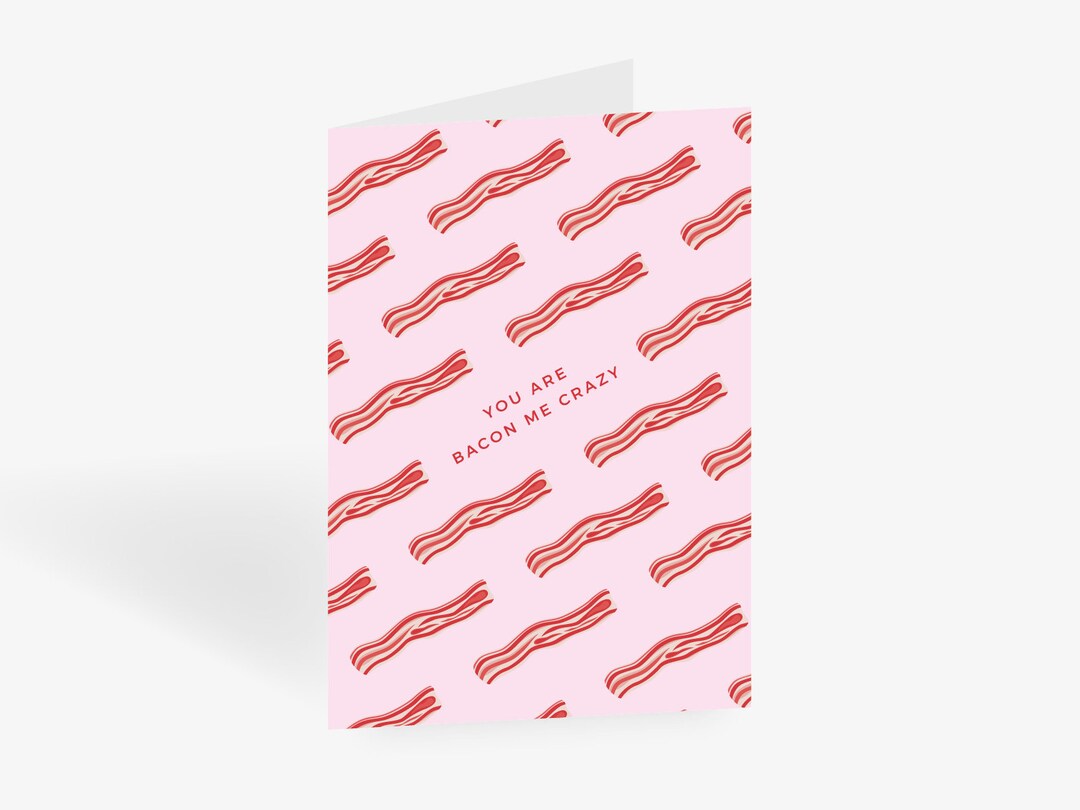 Greeting Card / BACON / Greeting Cards Set With Envelope, Folding Cards ...