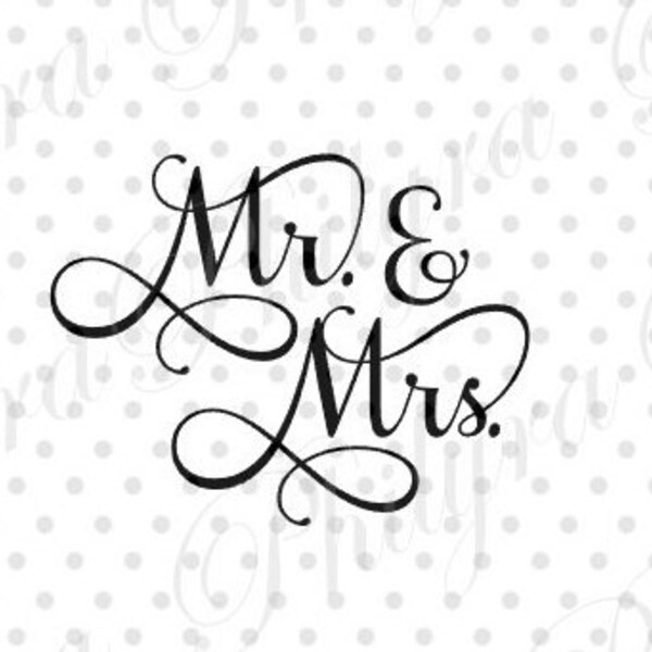 Mr and Mrs Script - Etsy