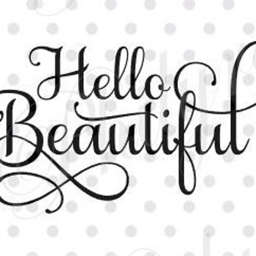 Hello Beautiful SVG Cut File Lashes Svg Vinyl Design Hello | Etsy