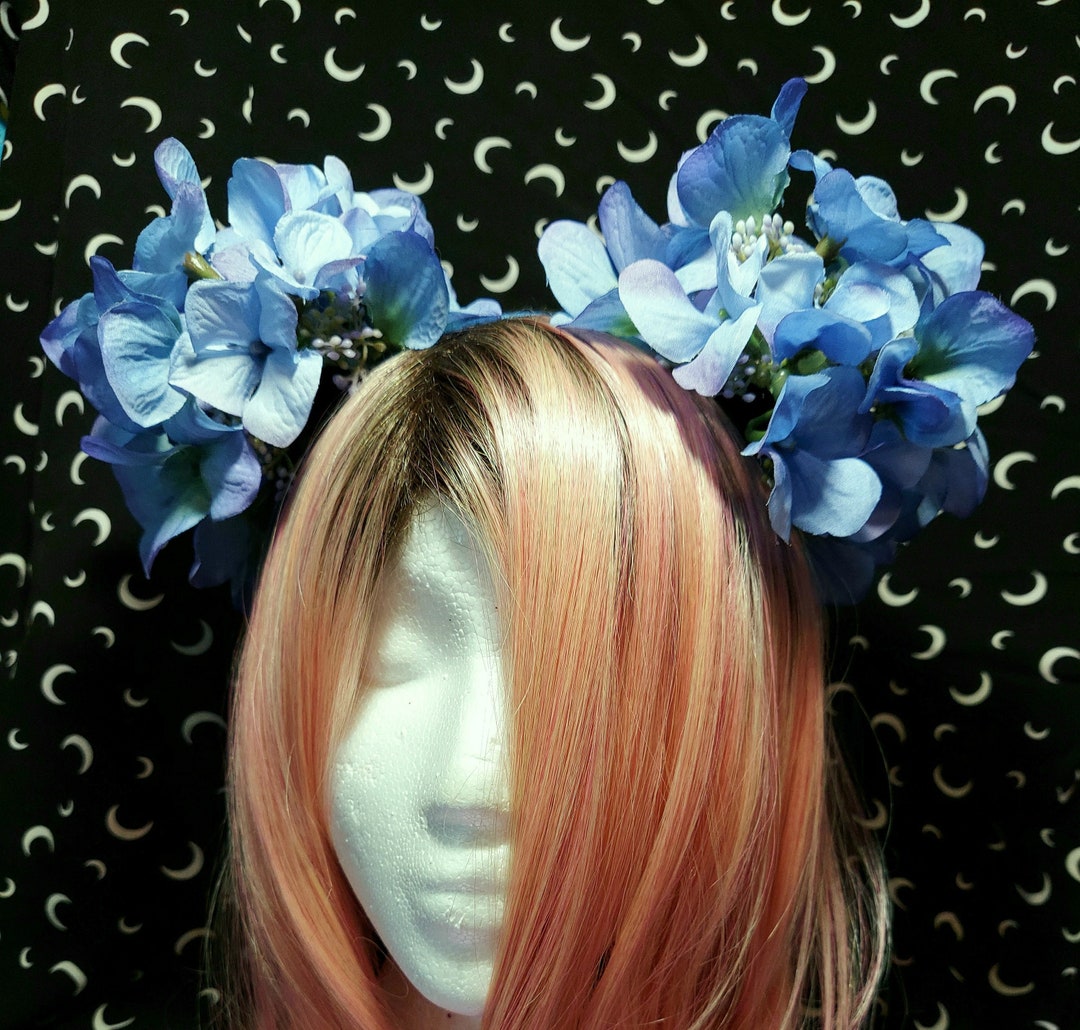 Persephone Hydrangea Buns Venus in Bloom Goddess Crowns Ready to Ship ...