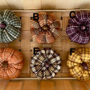 Handmade Plaid Flannel Fabric Pumpkins: Fall Harvest Decor - Etsy