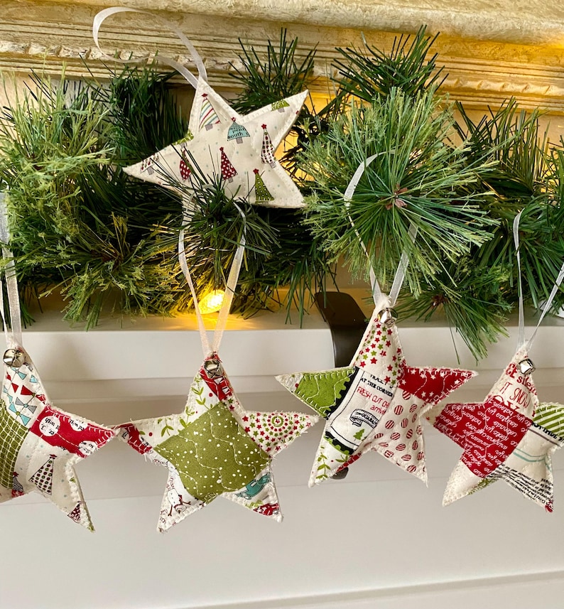 Patchwork Star Ornament 4 1/4” PDF PATTERN - Etsy