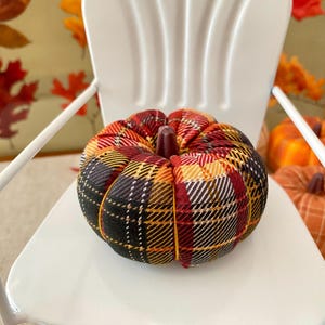 Handmade Fabric Pumpkins Plaid Flannel Mini Jack Pumpkin Fall Autumn ...