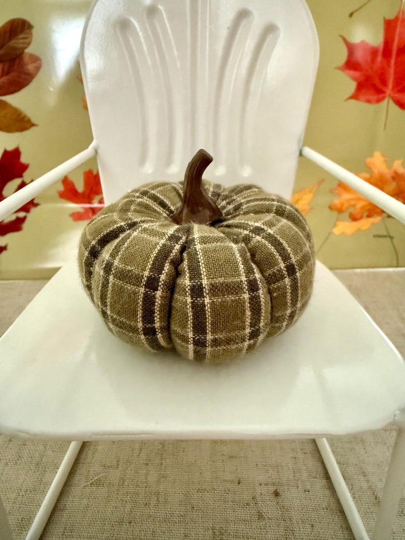Handmade Mini Plaid Fabric Pumpkins, Fall Tiered Tray Decor - Etsy