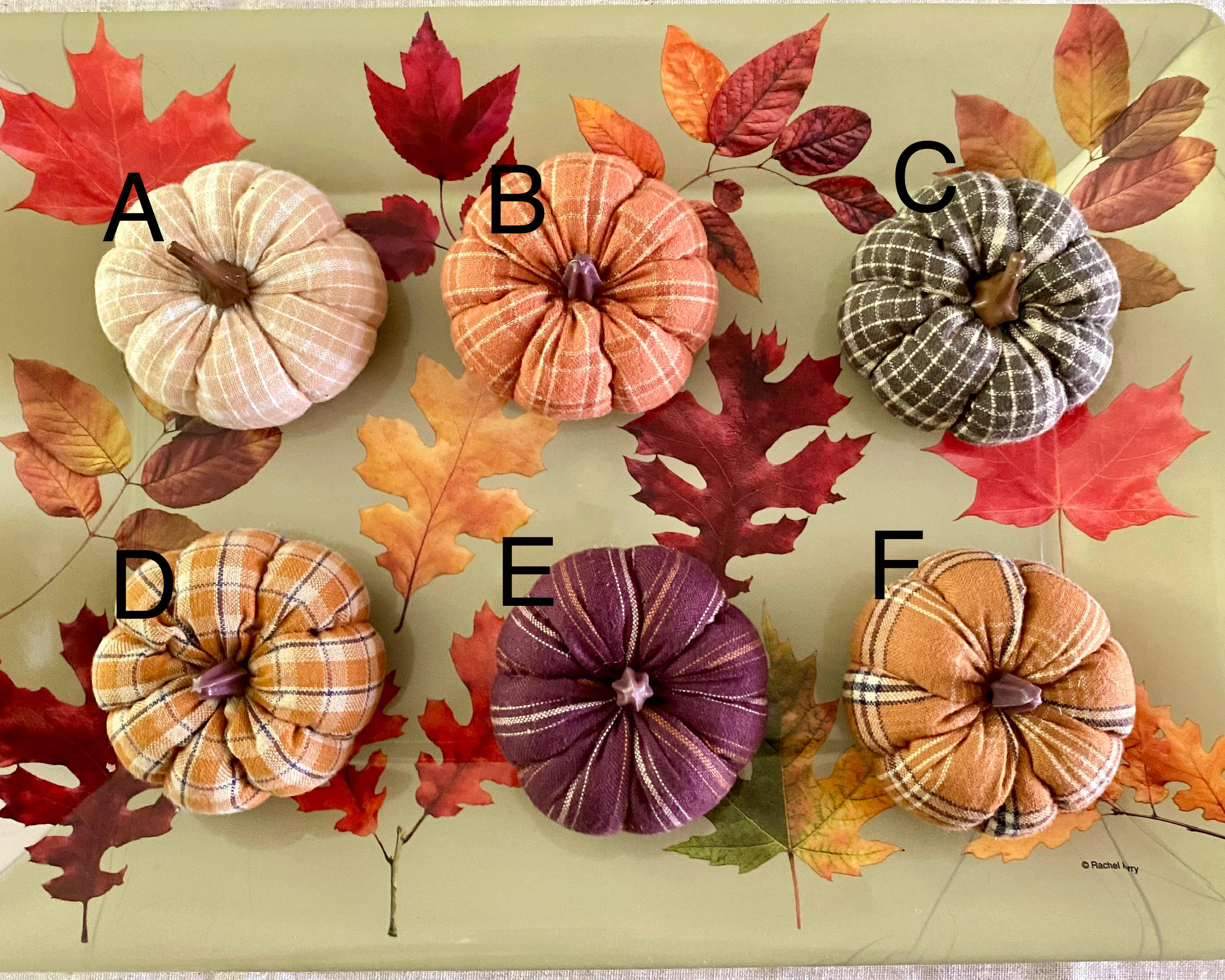 Handmade Plaid Fabric Pumpkins, Fall Tiered Tray Decor - Etsy