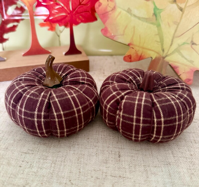 Handmade Plaid Fabric Pumpkins: Fall Harvest Bowl Fillers, Thanksgiving ...