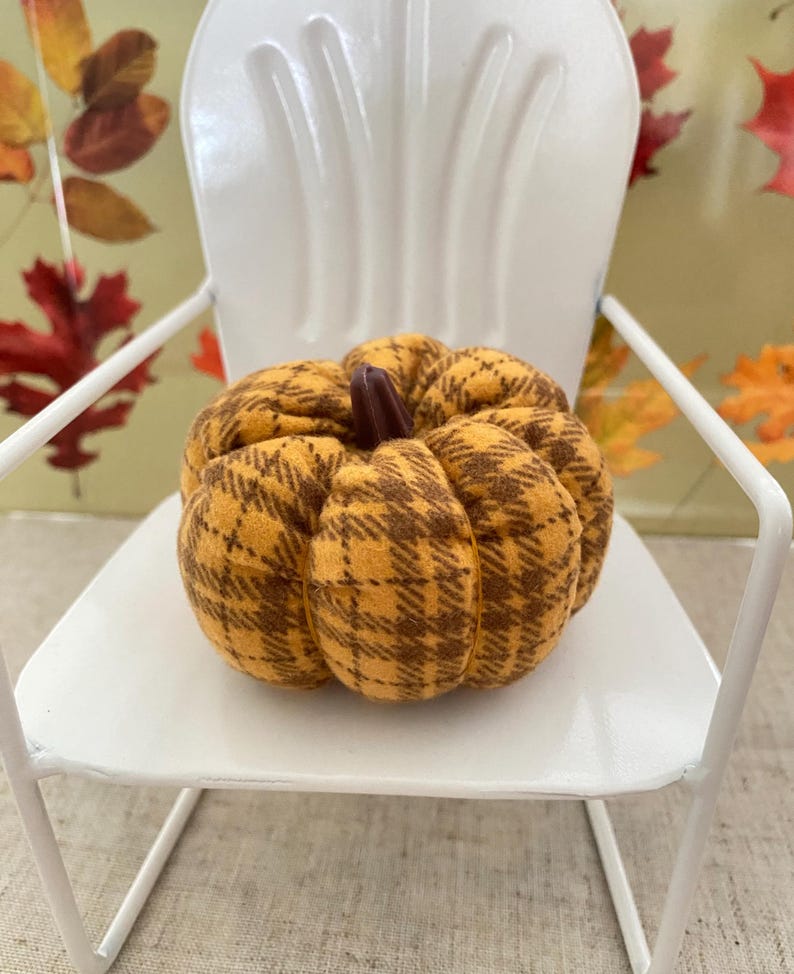 Handmade Plaid Flannel Fabric Pumpkins: Fall Harvest Decor - Etsy