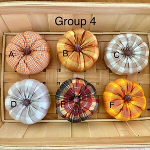 Handmade Fabric Pumpkins Plaid Flannel Mini Jack Pumpkin Fall Autumn ...