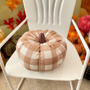 Handmade Fabric Pumpkins Plaid Flannel Mini Jack Pumpkin Fall Autumn ...