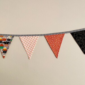 Handmade Halloween Fabric Bunting: Ghost, Pumpkin, Cat Pennant Garland ...