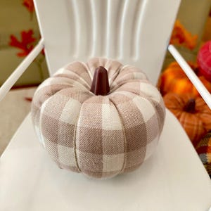 Handmade Fabric Pumpkins Plaid Flannel Mini Jack Pumpkin Fall Autumn ...