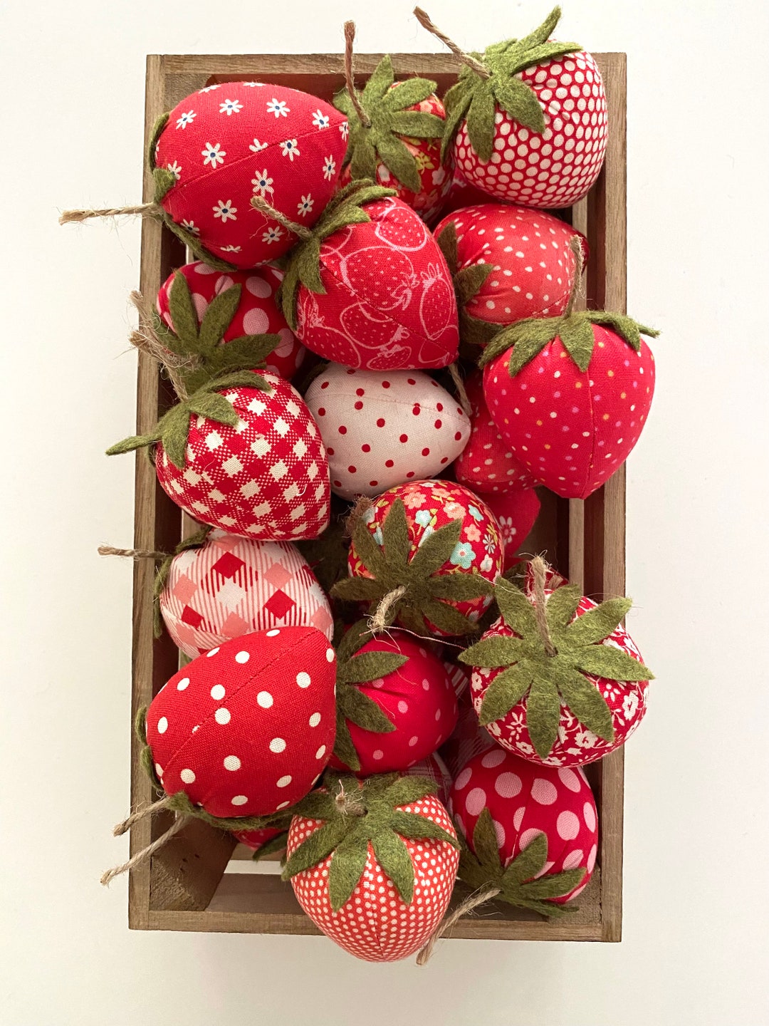 Handmade Fabric Strawberries: Quilting Bowl Fillers, Tiered Tray Decor ...