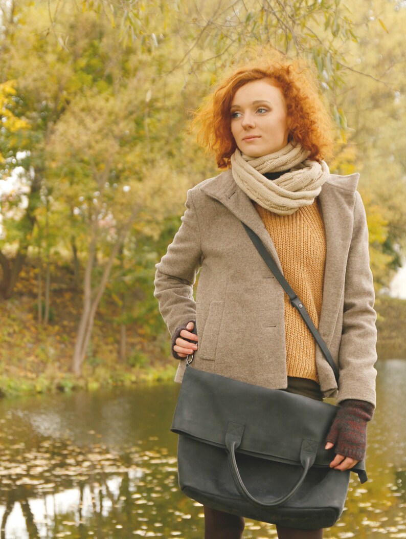 Foldover Crossbody Bag Foldover Tote Large Foldover Purse - Etsy