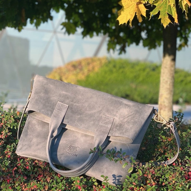 Large Foldover Purse Bag With Long Handle Long Tote - Etsy