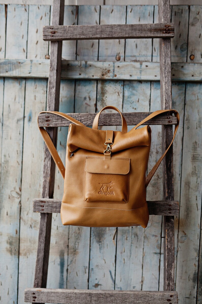 Leather Backpack Leather Rucksack Brown Leather Rucksack | Etsy