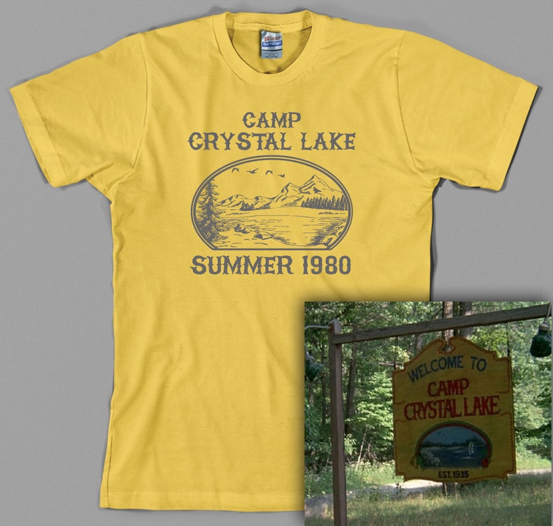 Camp Crystal Lake T Shirt Friday The 13th Vintage Jason Horror Etsy