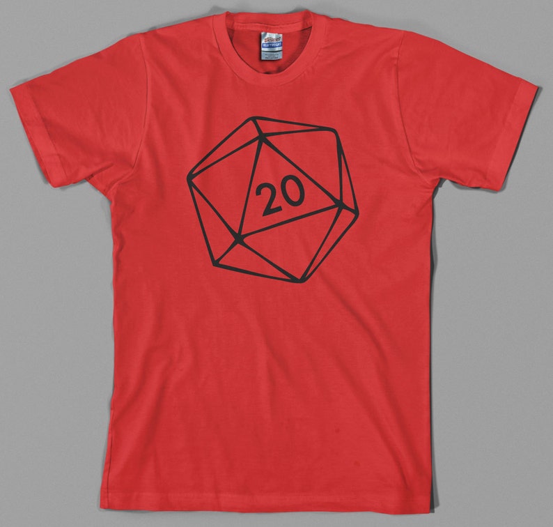 20 Sided Dice T Shirt Dungeons D&D Master Magic and the | Etsy