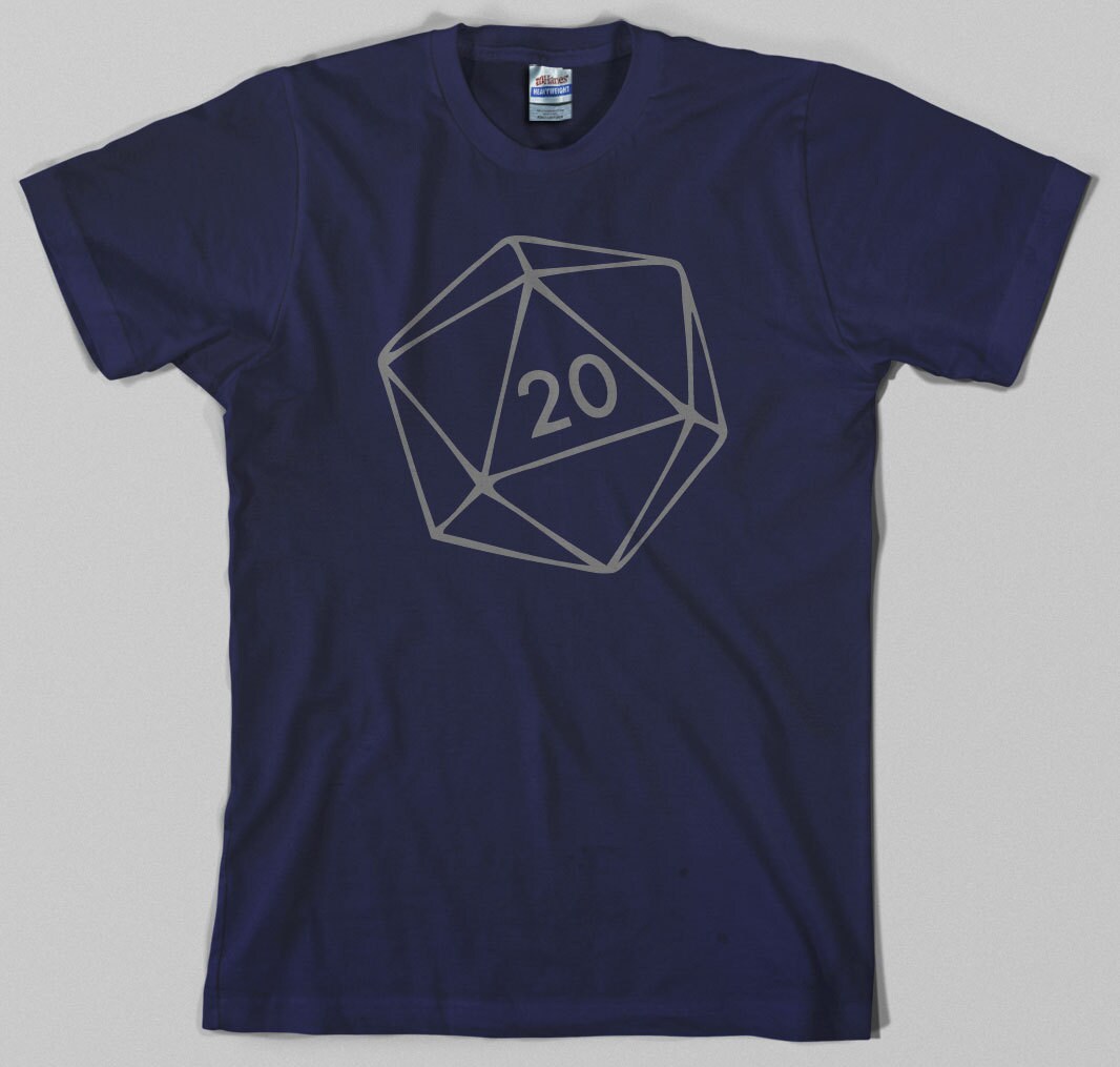 20 Sided Dice T Shirt Dungeons D&D Master Magic and the | Etsy