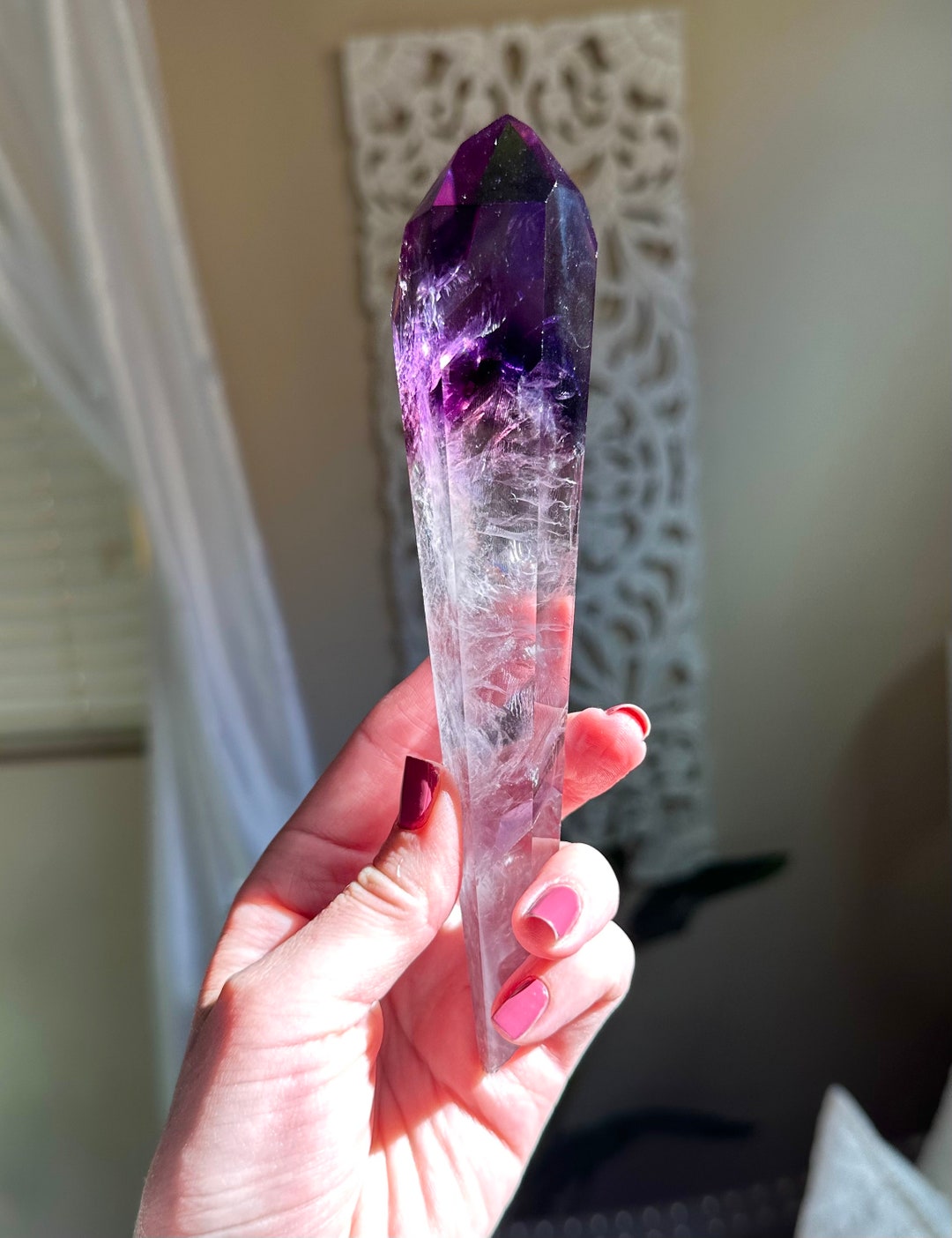 6.8” Bahia Amethyst Wand With Phantom - Etsy