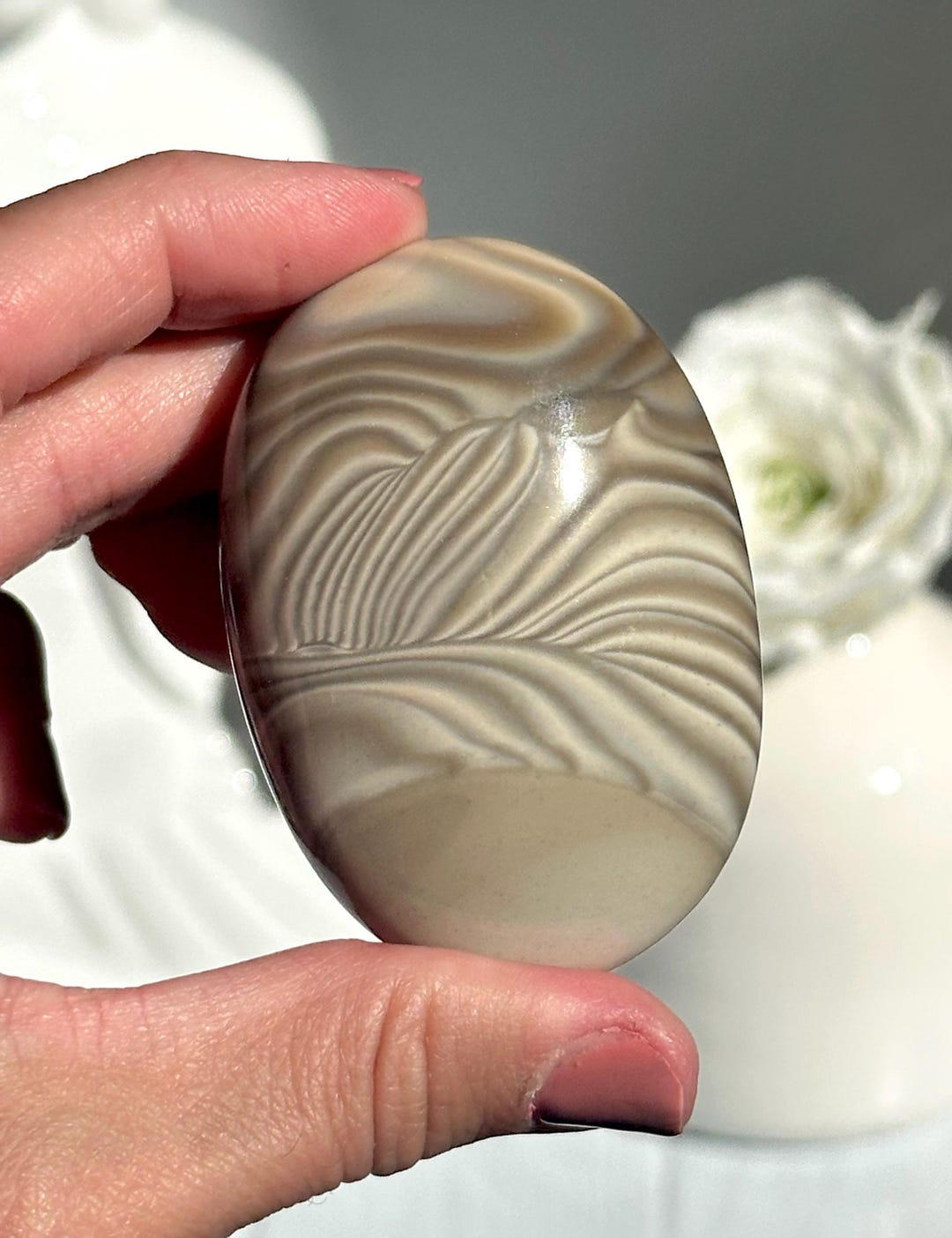 2.5 ”mesmerizing Banded Flint Stone Palm Stone - New Find - Poland - Etsy
