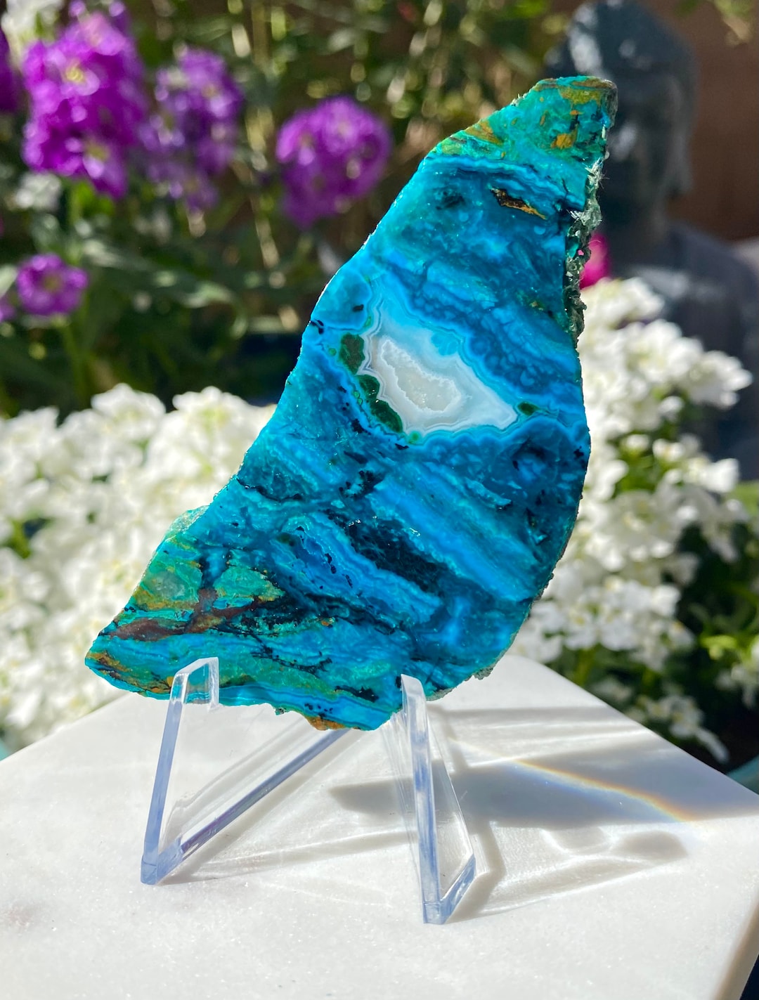 Extremely Rare and Colorful Arizona Chrysocolla Slice - Etsy