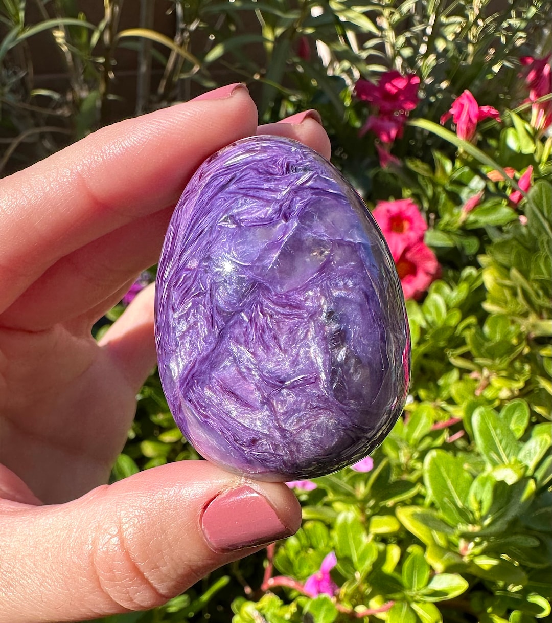 2.0 AAA Chatoyant Charoite Egg Crown Chakra Russia - Etsy