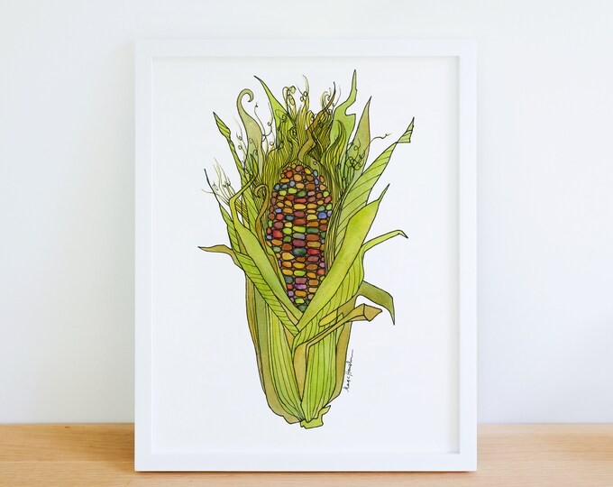 Maize Rainbow Corn 8x10 Archival Print - Etsy