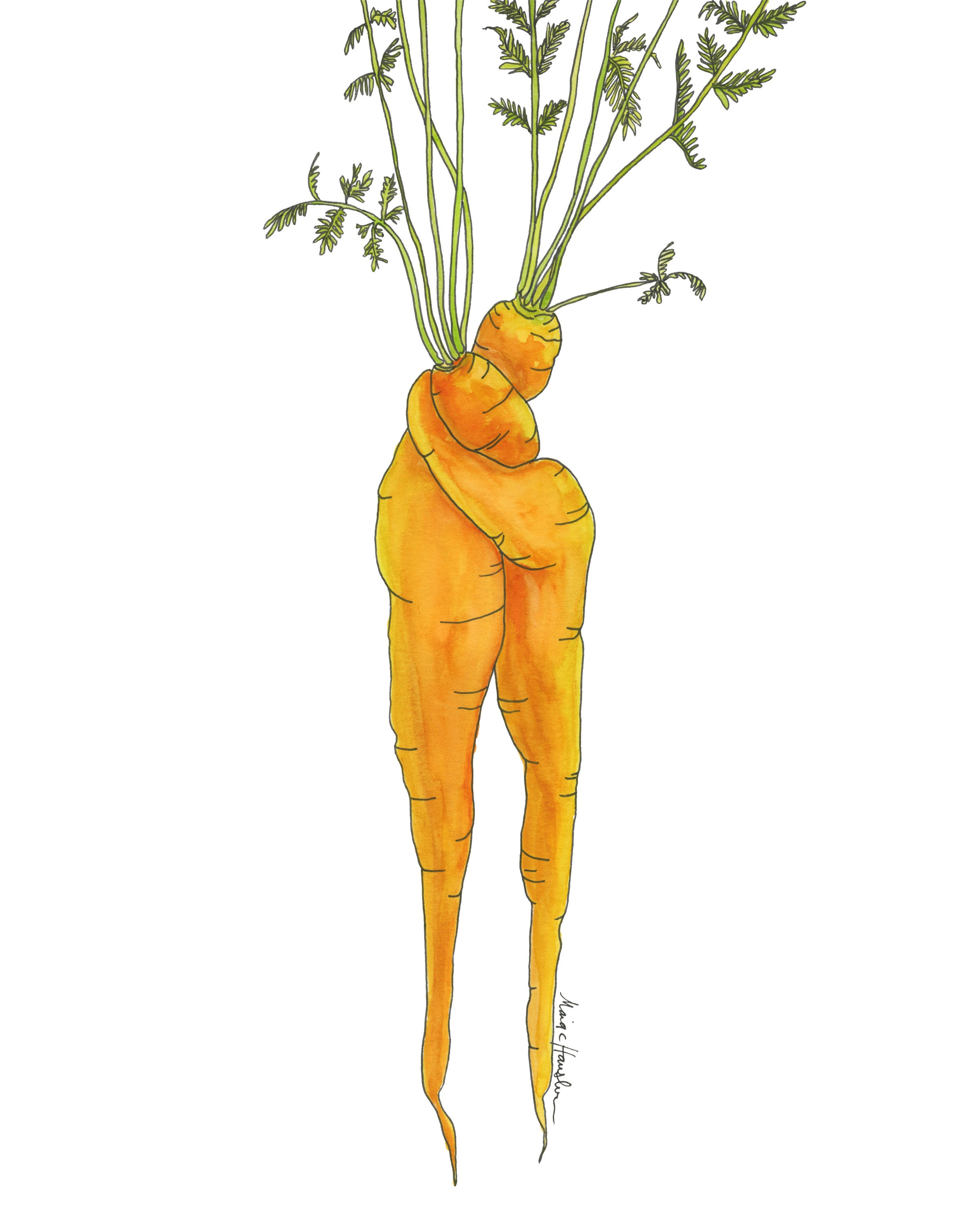 I Carrot A Lot About You: Hugging Carrot 8x10 Archival Print - Etsy 日本