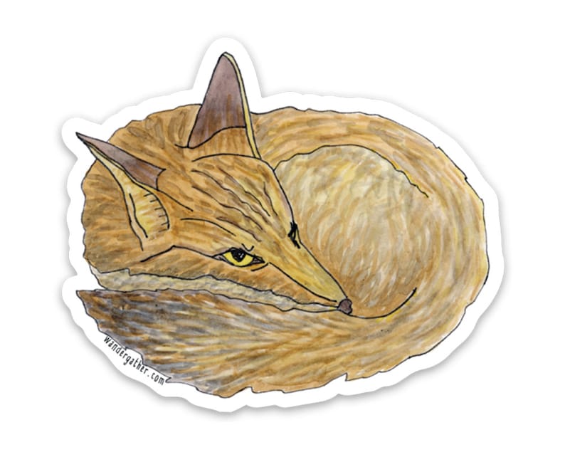 Red Fox Sticker: Woodland Animal Vinyl Sticker Vulpes Cute - Etsy