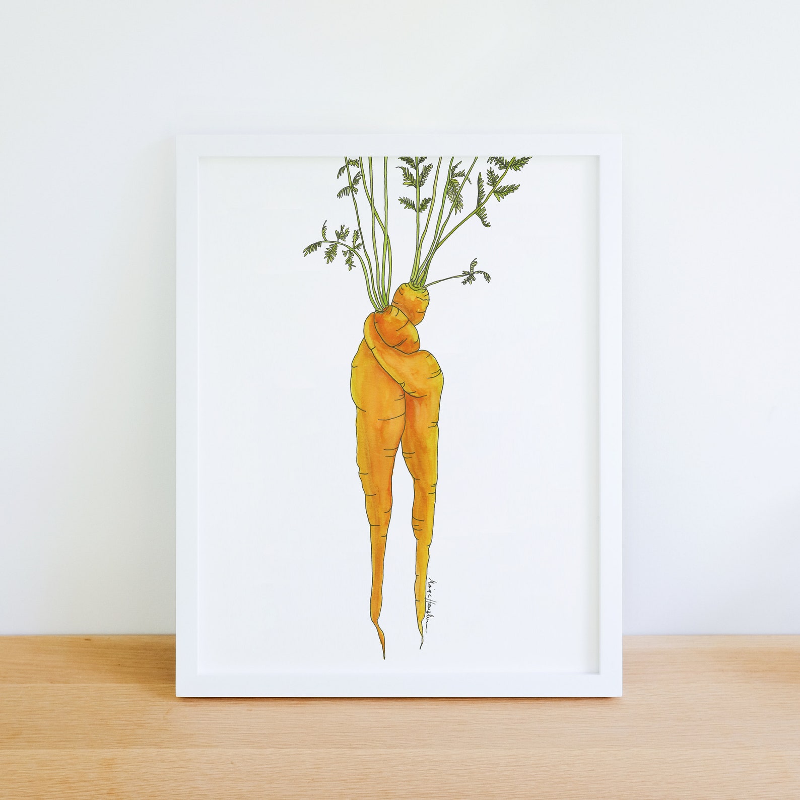 I Carrot A Lot About You: Hugging Carrot 8x10 Archival Print - Etsy 日本