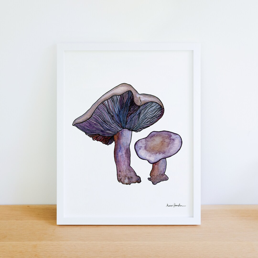 Blewit Mushroom 8x10 Archival Print - Etsy
