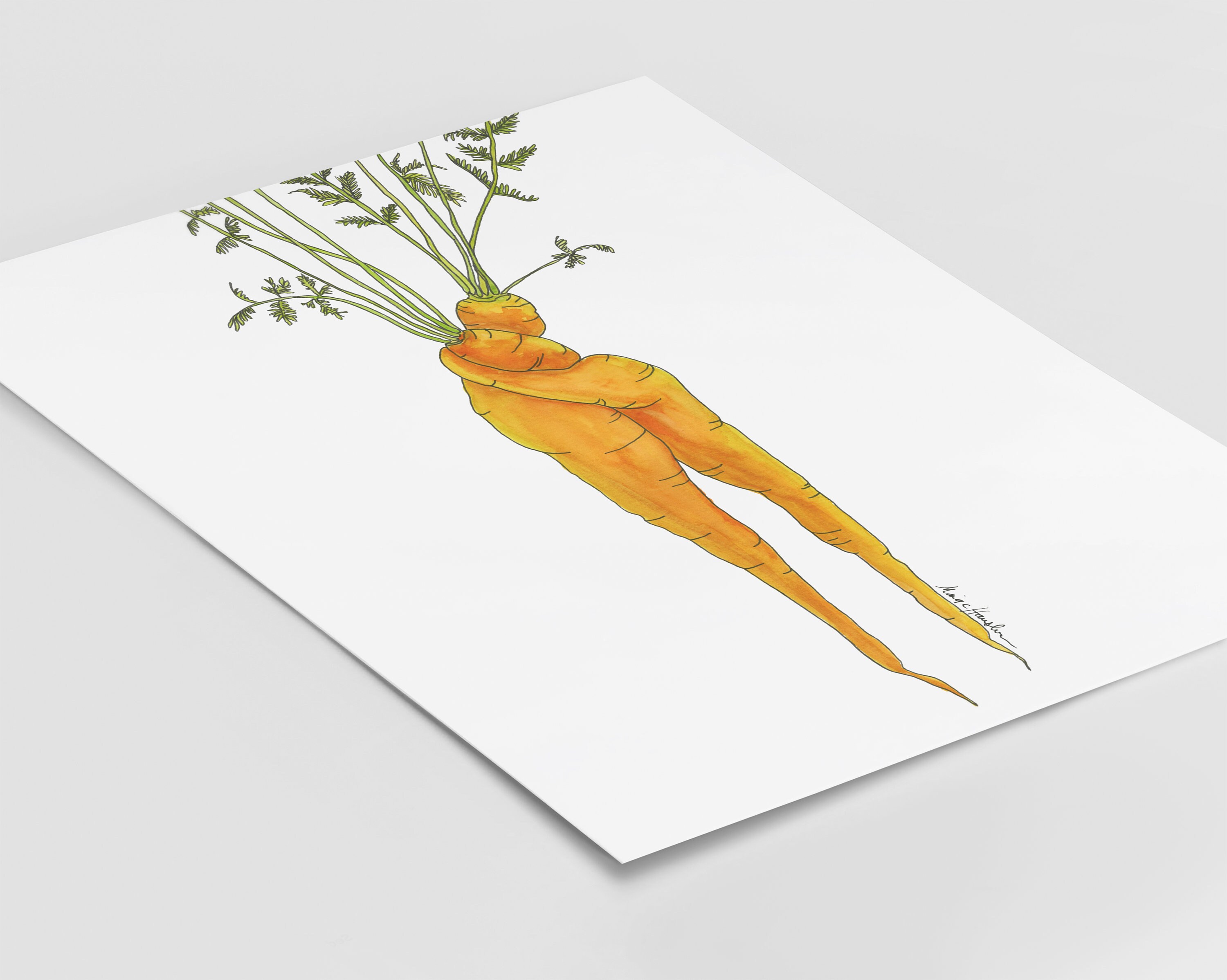 I Carrot A Lot About You: Hugging Carrot 8x10 Archival Print - Etsy 日本
