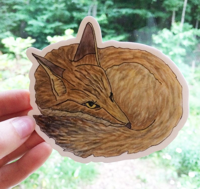 Red Fox Sticker: Woodland Animal Vinyl Sticker Vulpes Cute - Etsy