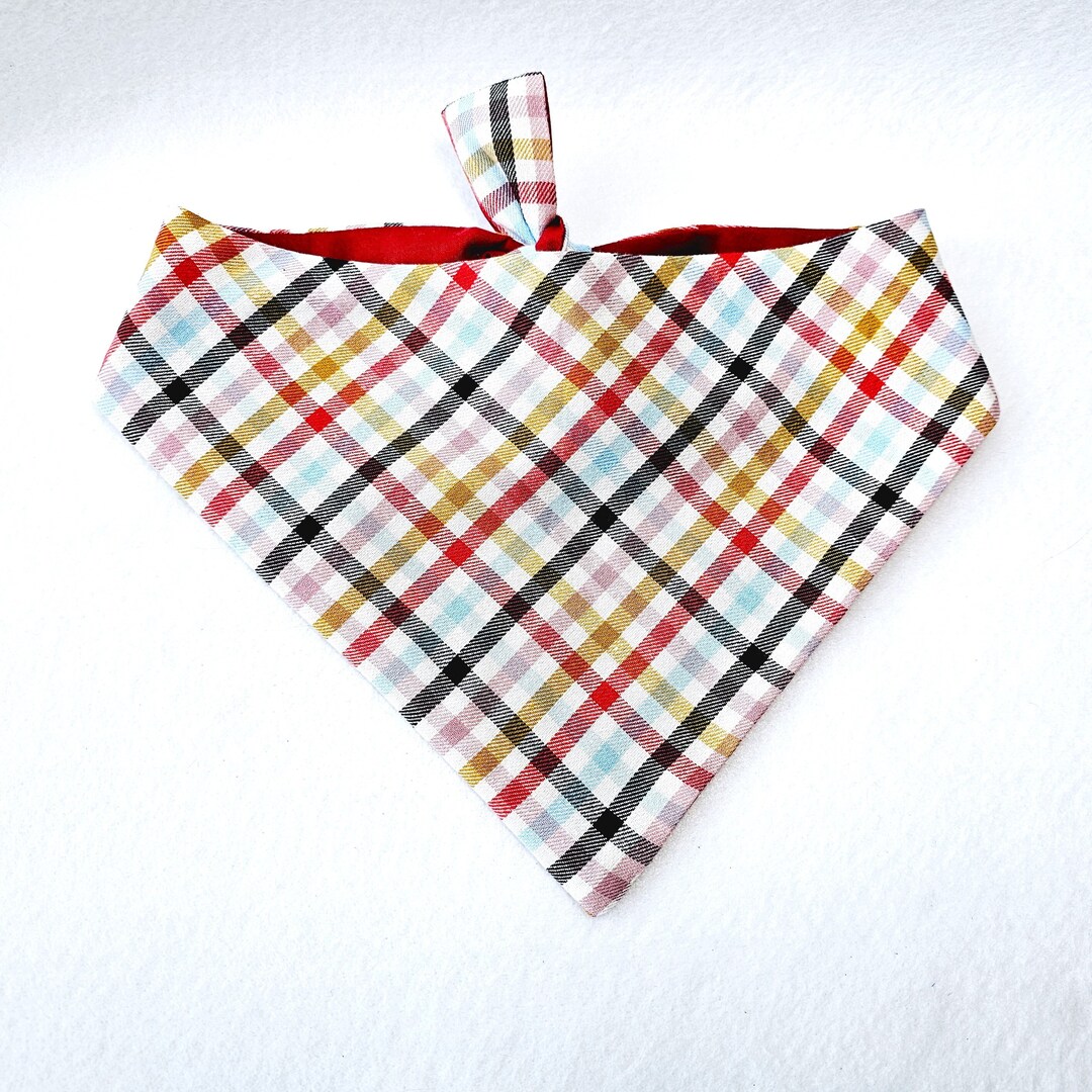 Fall Bandana, Plaid Bandana, Fall Checker Bandana, Fall Dog Bandana ...