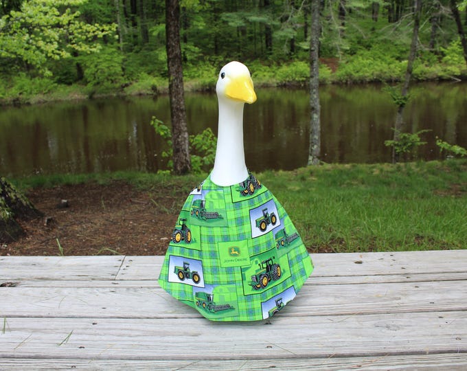 John Deere-inspired Porch Goose Outfit – Handmade Tractor Dress for ...