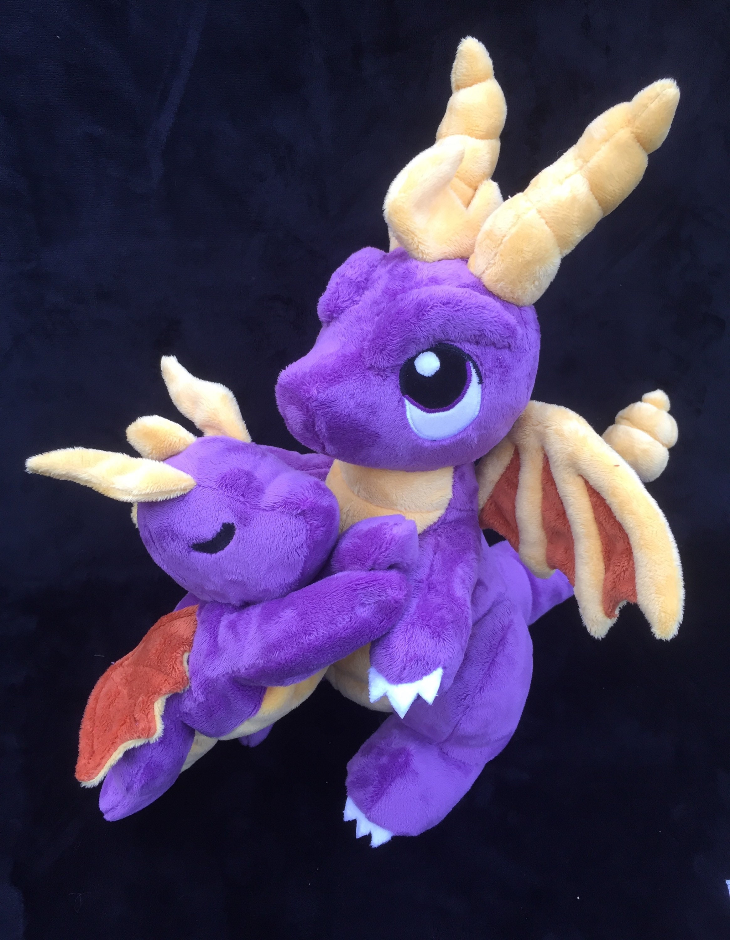 Baby Purple and Yellow Dragon Plush Beaned Pendragons - Etsy Australia