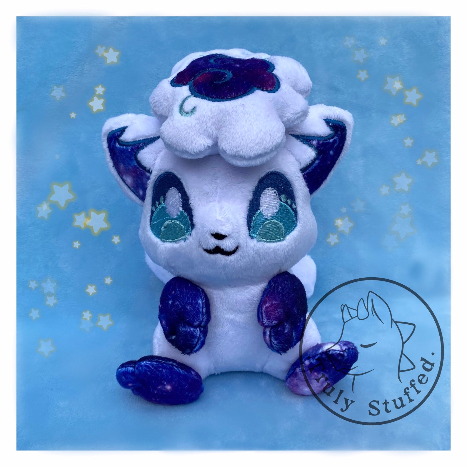 Galaxy Alohan Vulpix Embroidered Plush - Etsy UK