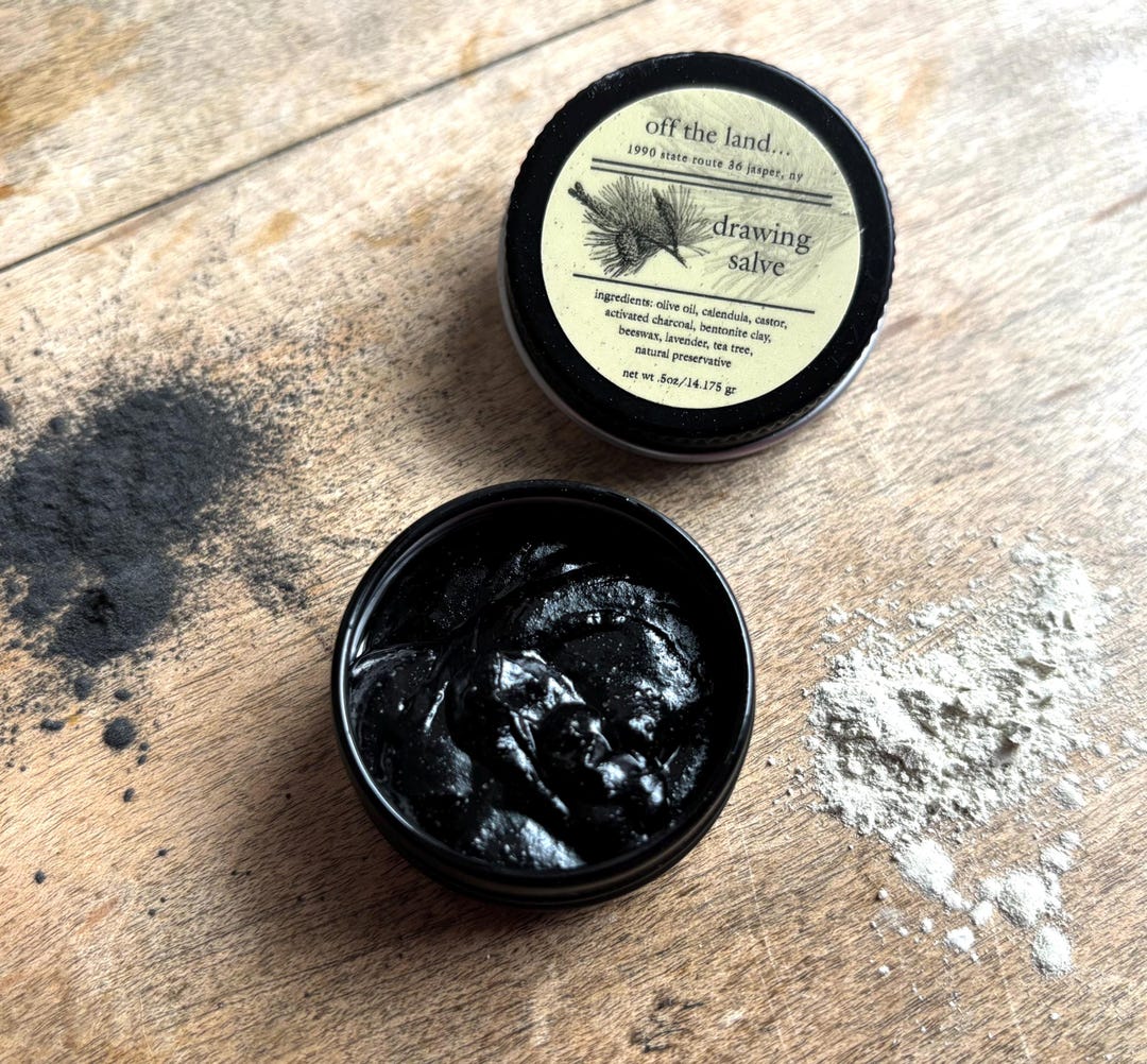 Drawing Salve, Splinters , Boils, Activated Charcoal - Etsy