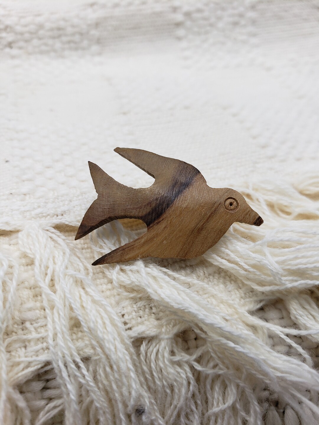 1970's Wooden Sparrow Pin Signed Bethlehem - Etsy.de