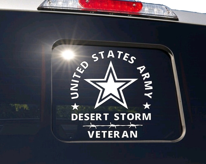US ARMY Desert Storm Veteran - Truck Slide Window Decal - USA United ...