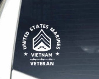 MARINE CORPS Decal Veteran Sergeant USMC Military Armed | Etsy