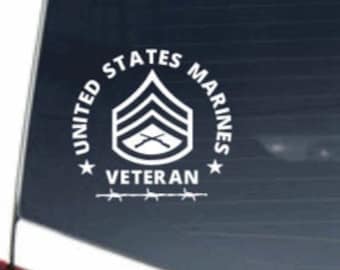 MARINE CORPS Decal Veteran Sergeant USMC Military Armed | Etsy