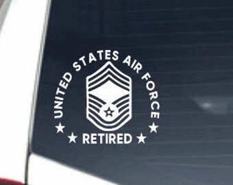 US AIR FORCE Master Sergeant Retired Decal United States - Etsy