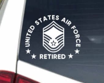 Usaf Retired Car Decal - Etsy