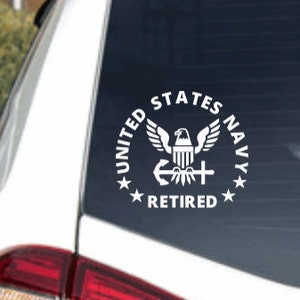US NAVY RETIRED Decal United States Military Armed Forces | Etsy