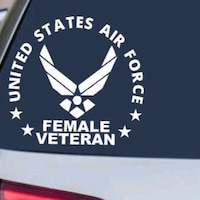 Woman Veteran Vinyl Decal, Woman Veteran Decal, Veteran Sticker ...