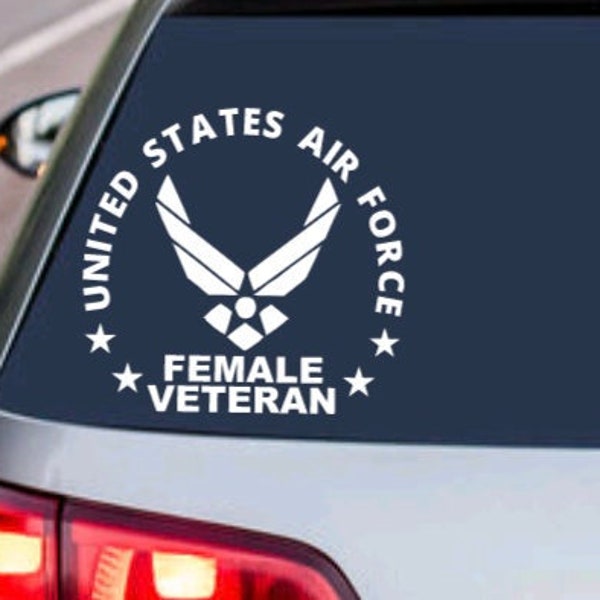 Female Air Force Veteran Car Decal - Etsy