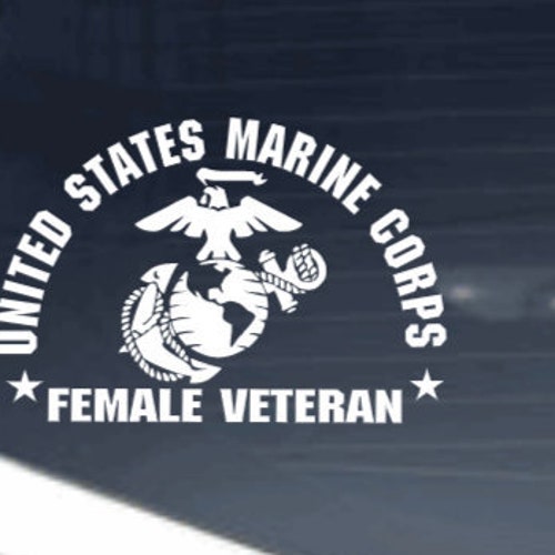 Us MARINE CORPS FEMALE Veteran Decal Usmc United States - Etsy