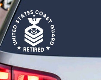 Coast Guard Retired Decal - Etsy